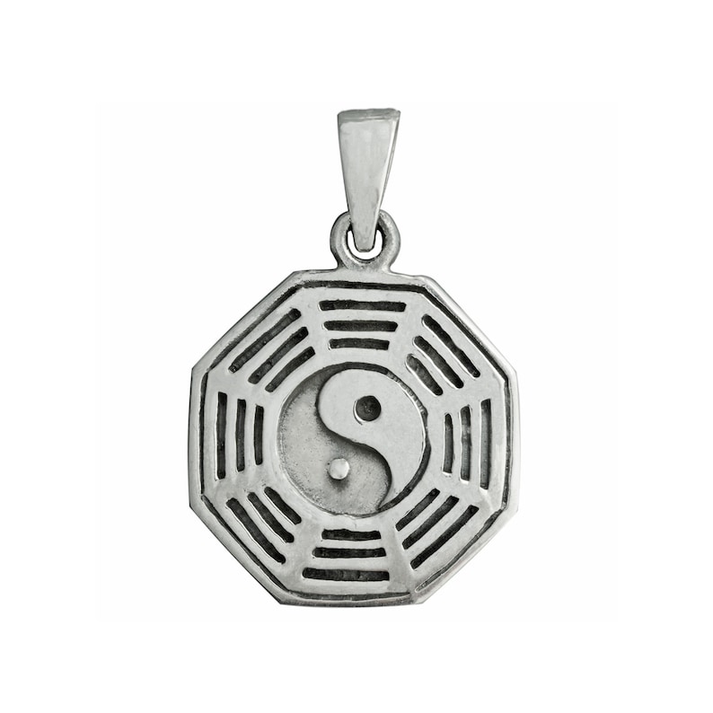 Ying Yang Eight Diagrams Bagua Pendant 925 Sterling Silver - Etsy