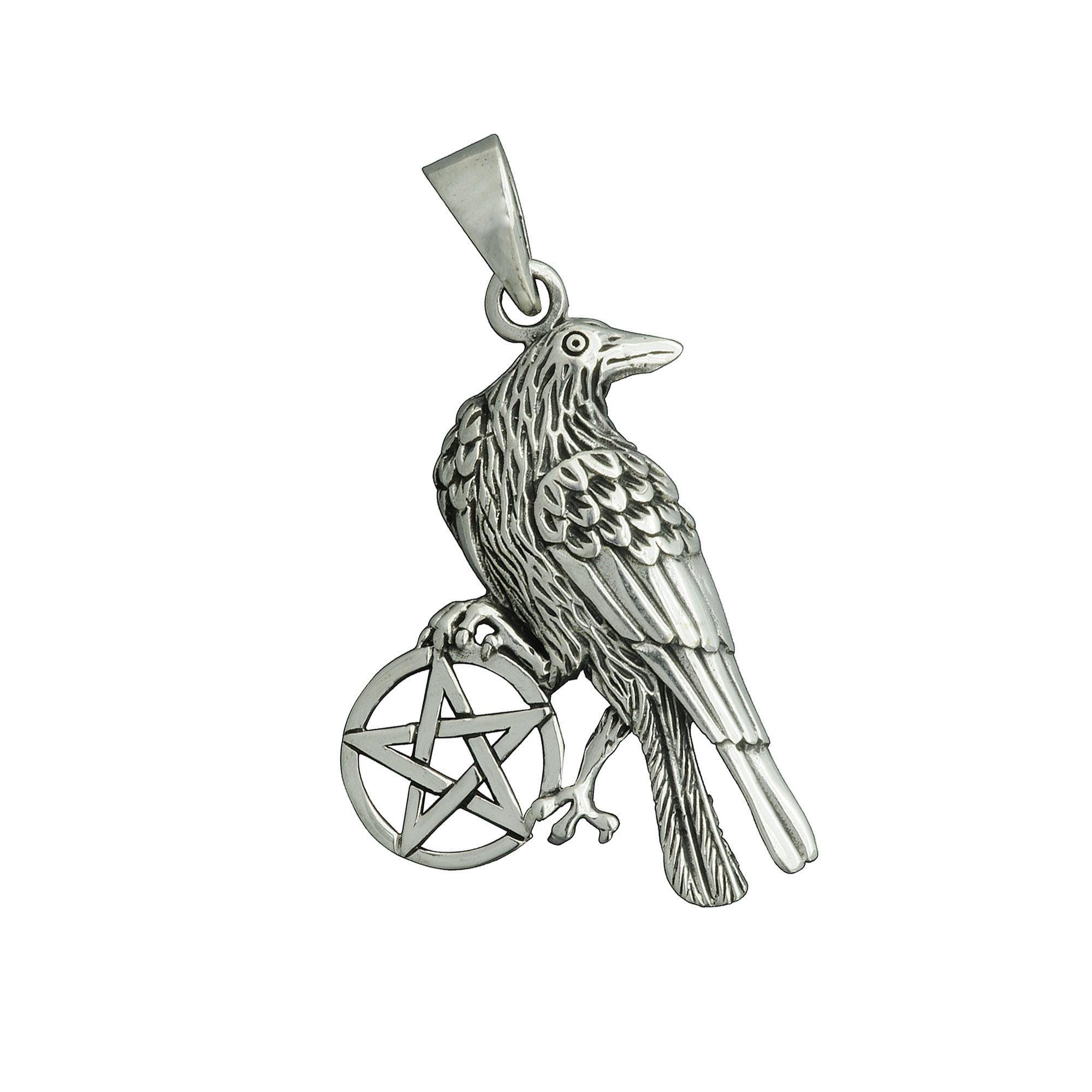 Beldiamo 6.5 G 925 Sterling Silver Raven of the Pentacle - Etsy