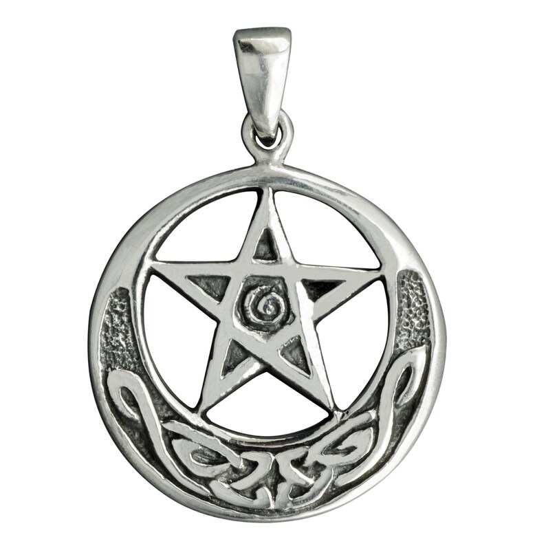 Pentacle Star Pentagram Celtic Knot Pendant 925 Sterling - Etsy