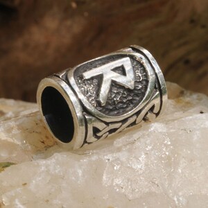 Rune Radio Beard Hair 925 Sterling Silver,viking Style,rune Beard Bead ...
