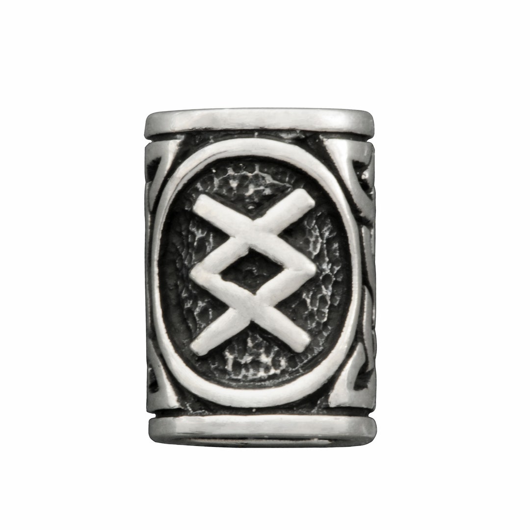 Viking Inguz Rune,norse Beard Beads,viking Silver Jewelry,celtic Rune ...