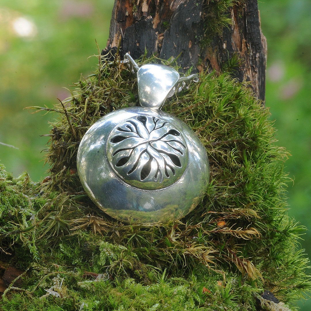 Tree of Life Trunk Pendant 925 Sterling Silver Unique - Etsy