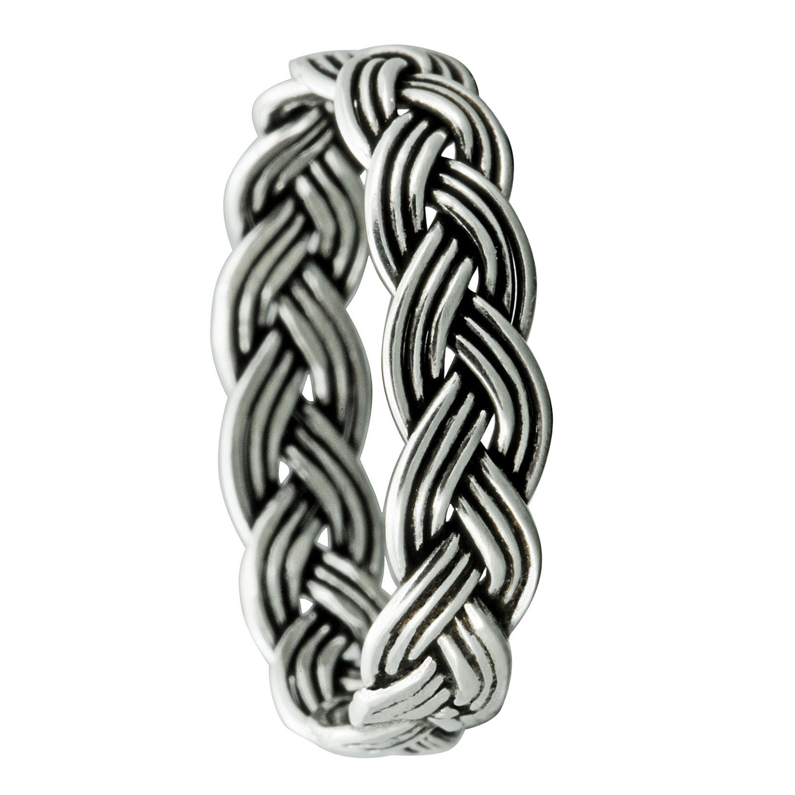Braided Rope 4.5 Mm BAND Ring Solid 925 Sterling Silver Beldiamo - Etsy