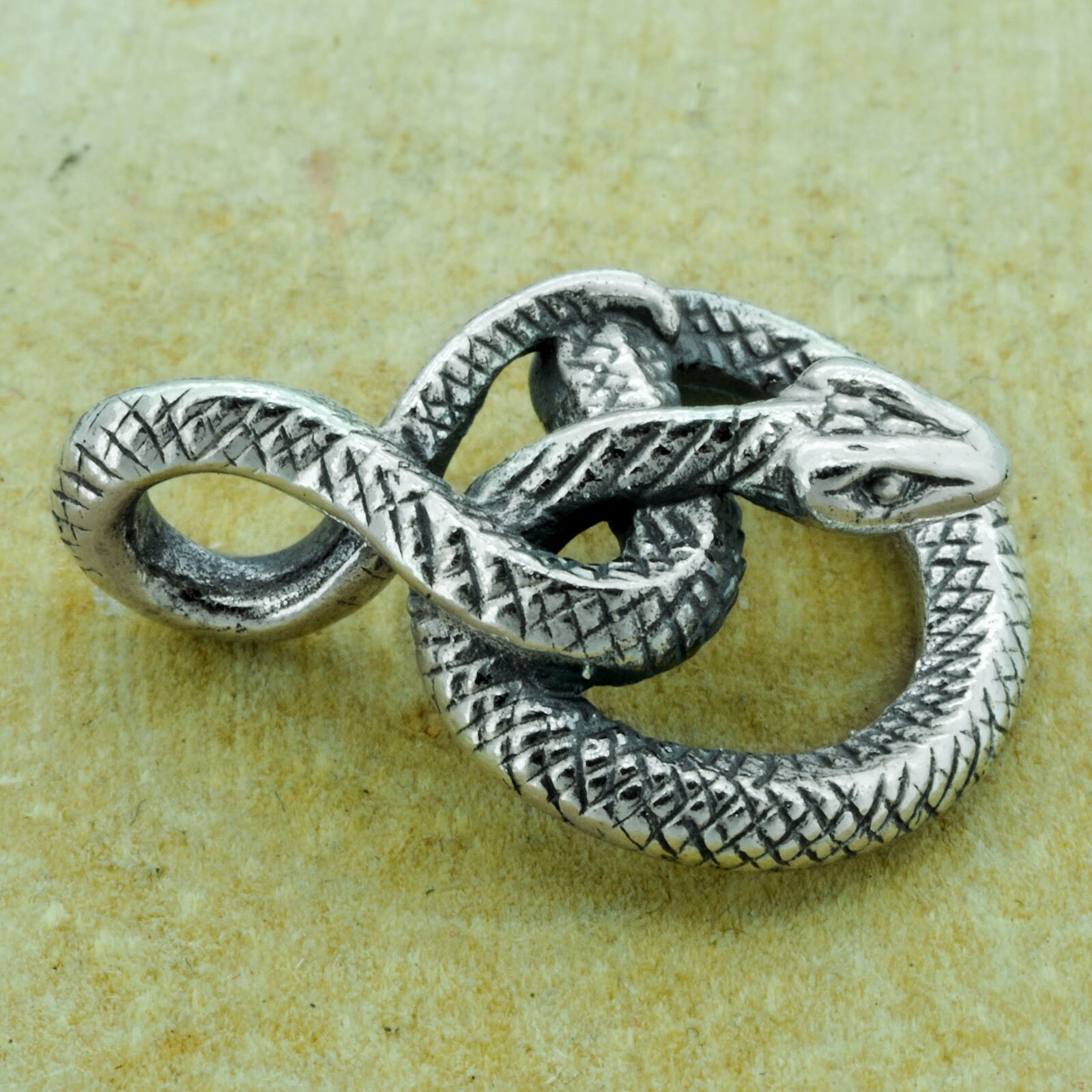 Snake Pendant Infinity Cobra Knot 925 Sterling Silver 4.7 G BELDIAMO - Etsy