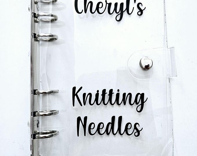 Circular Knitting Needles Storage Binder, Knitting Tidy, Gift for ...