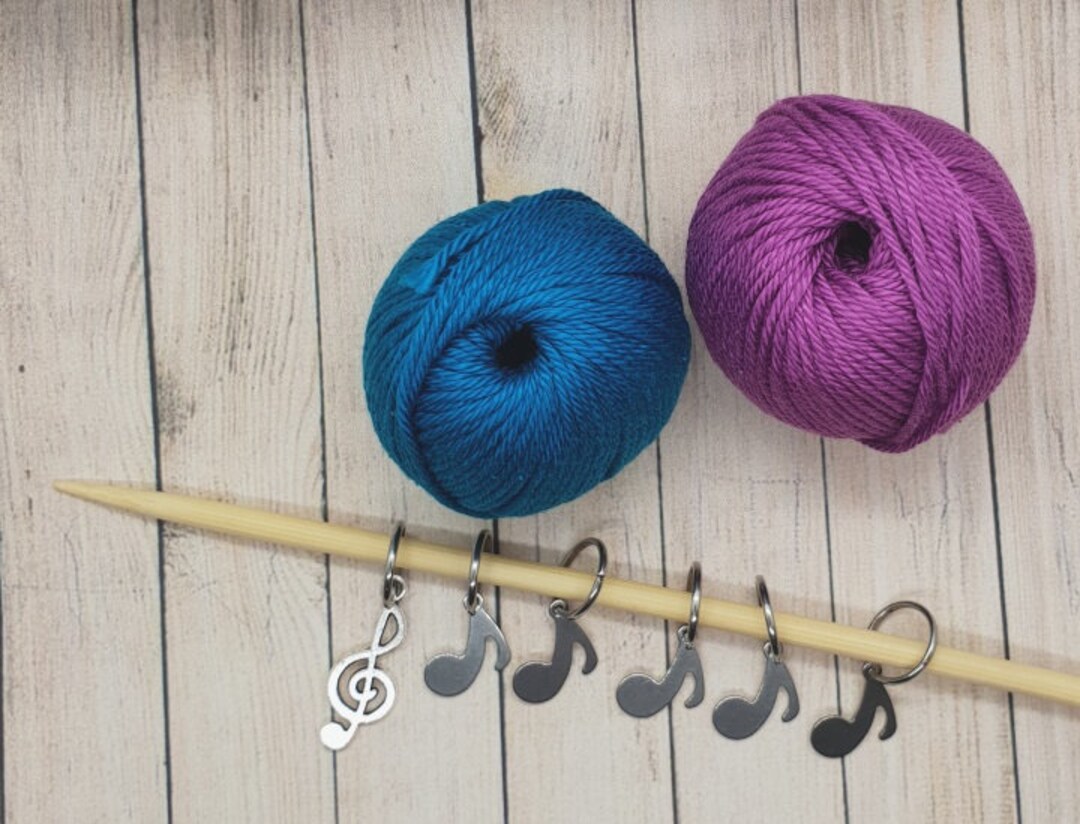 Music Notes Stitch Markers, Perfect Knitting Gift or Crochet Present ...