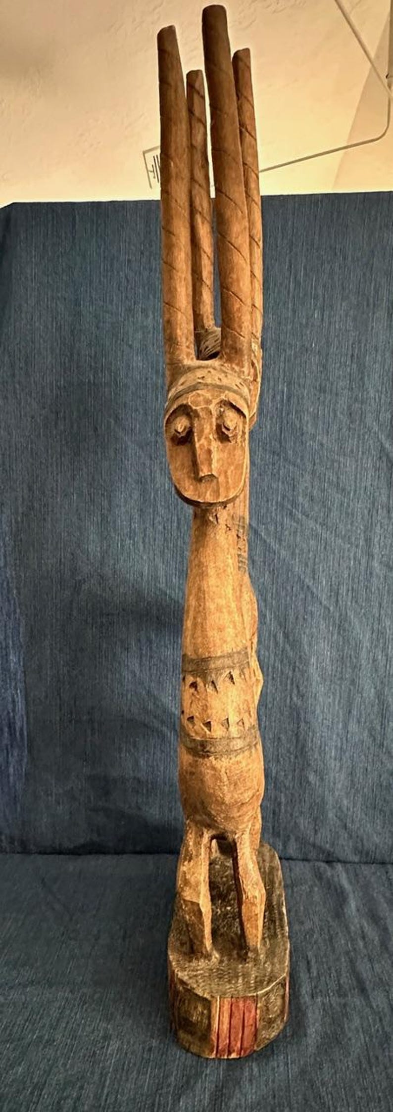 Vintage African Chi Wara Headdress – Hand-carved Antelope Sculpture ...