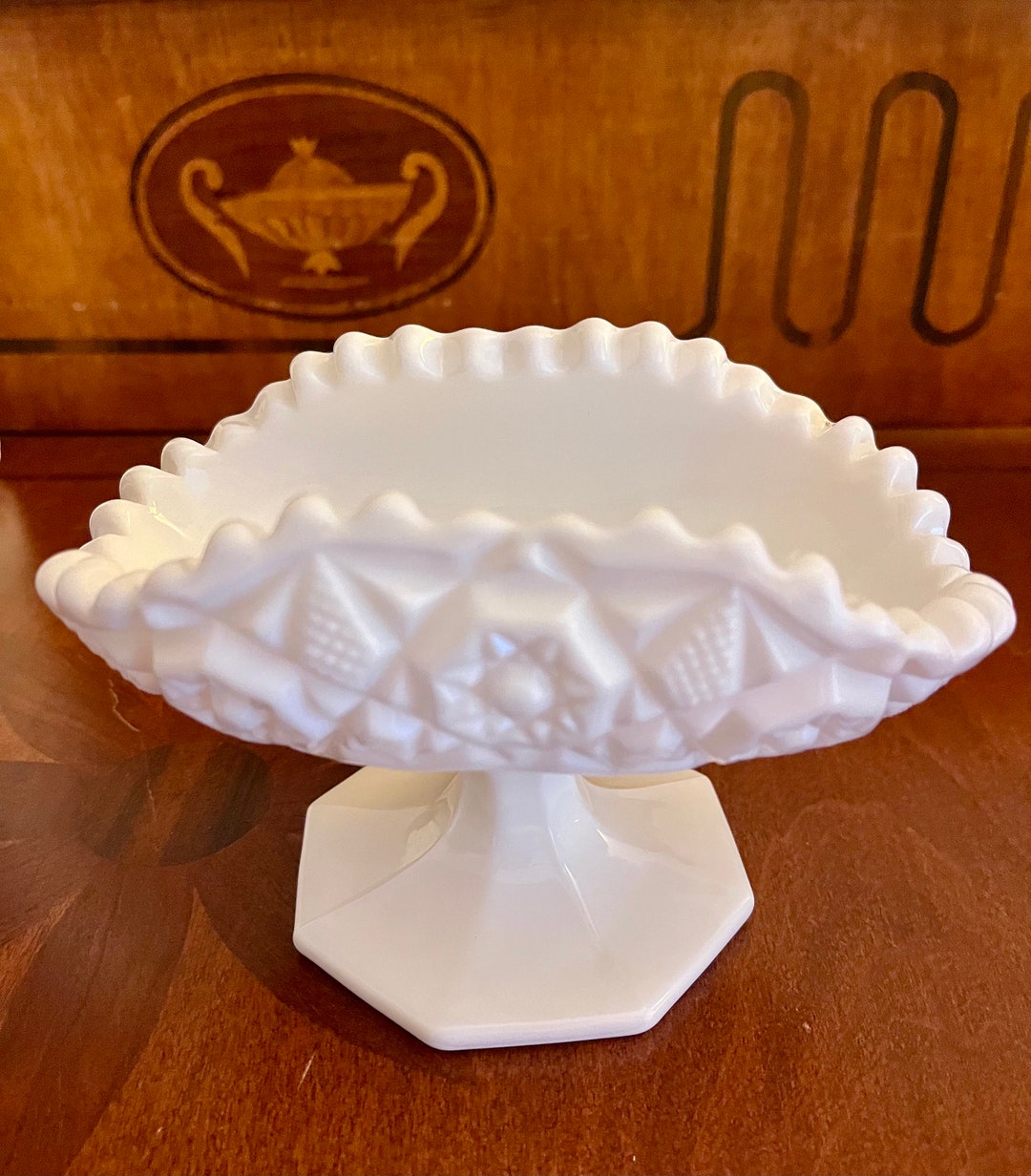 Fostoria ~ “winburn” ~ White Milk Glass ~ 5" JAM / JELLY DISH - Etsy
