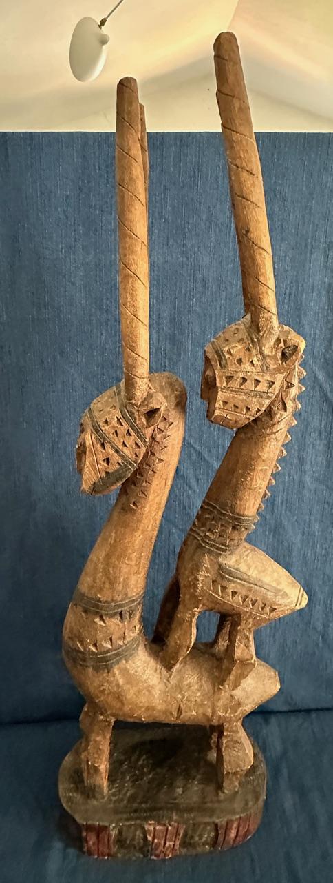 Vintage African Chi Wara Headdress – Hand-carved Antelope Sculpture ...