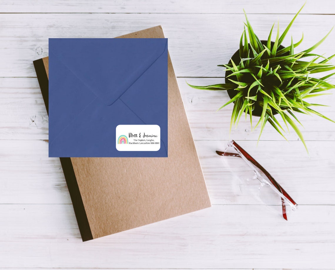 Return Address Labels Personalised Rainbow Waterproof Custom - Etsy UK