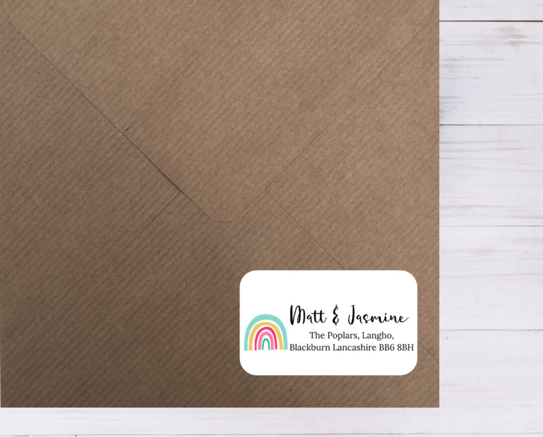 Return Address Labels Personalised Rainbow Waterproof Custom - Etsy UK