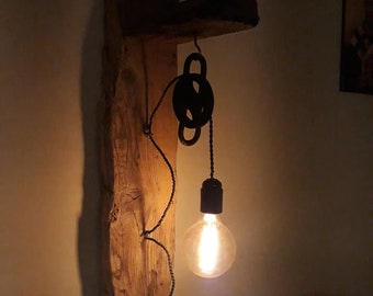 Wooden wall lamp | Etsy