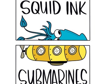 Ocean Themed Food Labels - Etsy