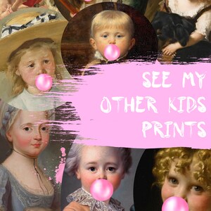 Child in Straw Hat With Pink Bubble Gum, Pastel Nursery Pints, Baby ...