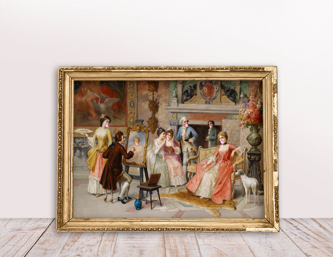 Funny Vintage Altered Art Portrait Maker Print, Many Ladies Gentlemen ...