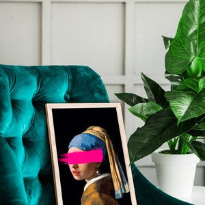 Neon Pink Alter Art, Renaissance Art Painting Download Printable Girl ...