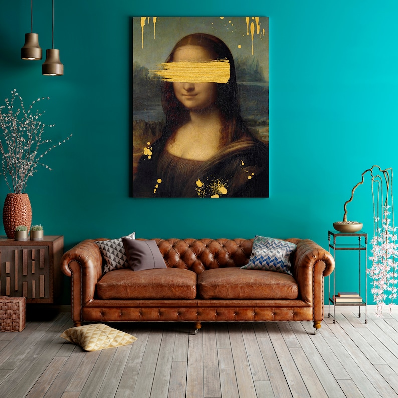 Gold Altered Art Mona Lisa Download Printable Digital Art - Etsy