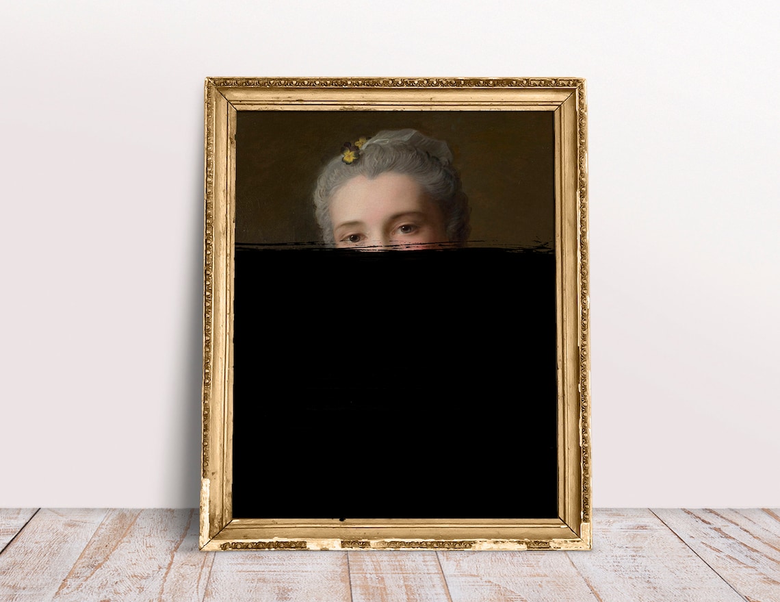 Black Defaced Poster Alter Art Portrait Manon Balletti, Victorian Art ...