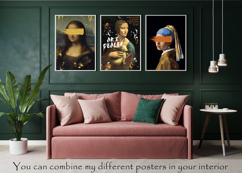 Gold Altered Art Mona Lisa Download Printable Digital Art - Etsy