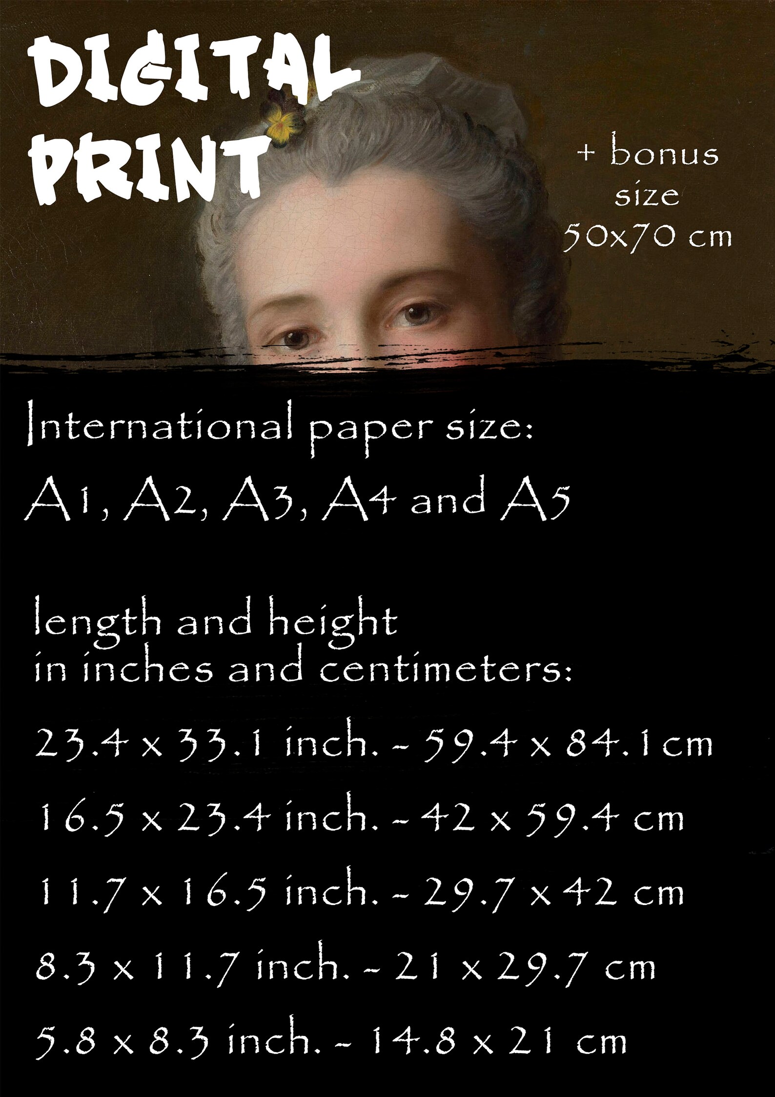 Black Defaced Poster Alter Art Portrait Manon Balletti, Victorian Art ...