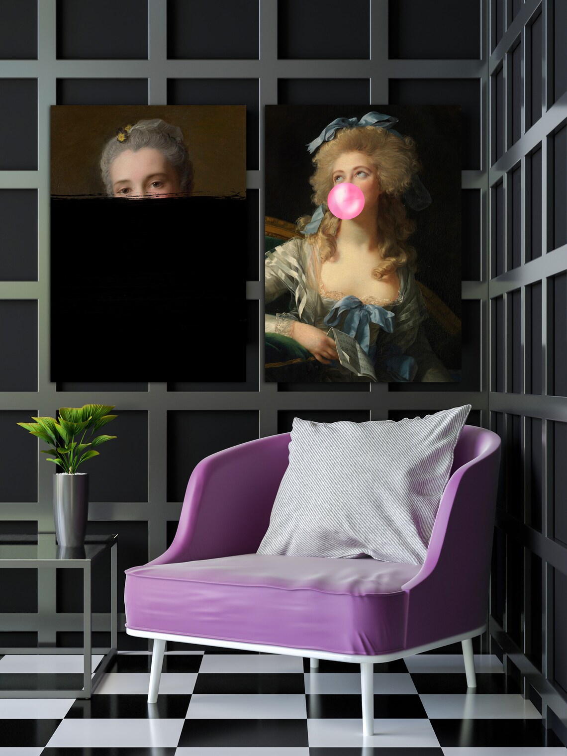 Black Defaced Poster Alter Art Portrait Manon Balletti, Victorian Art ...