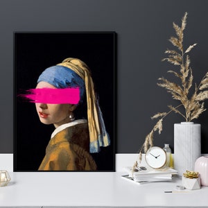 Neon Pink Alter Art, Renaissance Art Painting Download Printable Girl ...