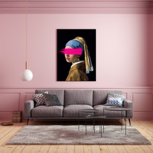 Neon Pink Alter Art, Renaissance Art Painting Download Printable Girl ...