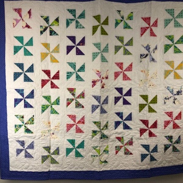 Pinwheel Quilt - Etsy
