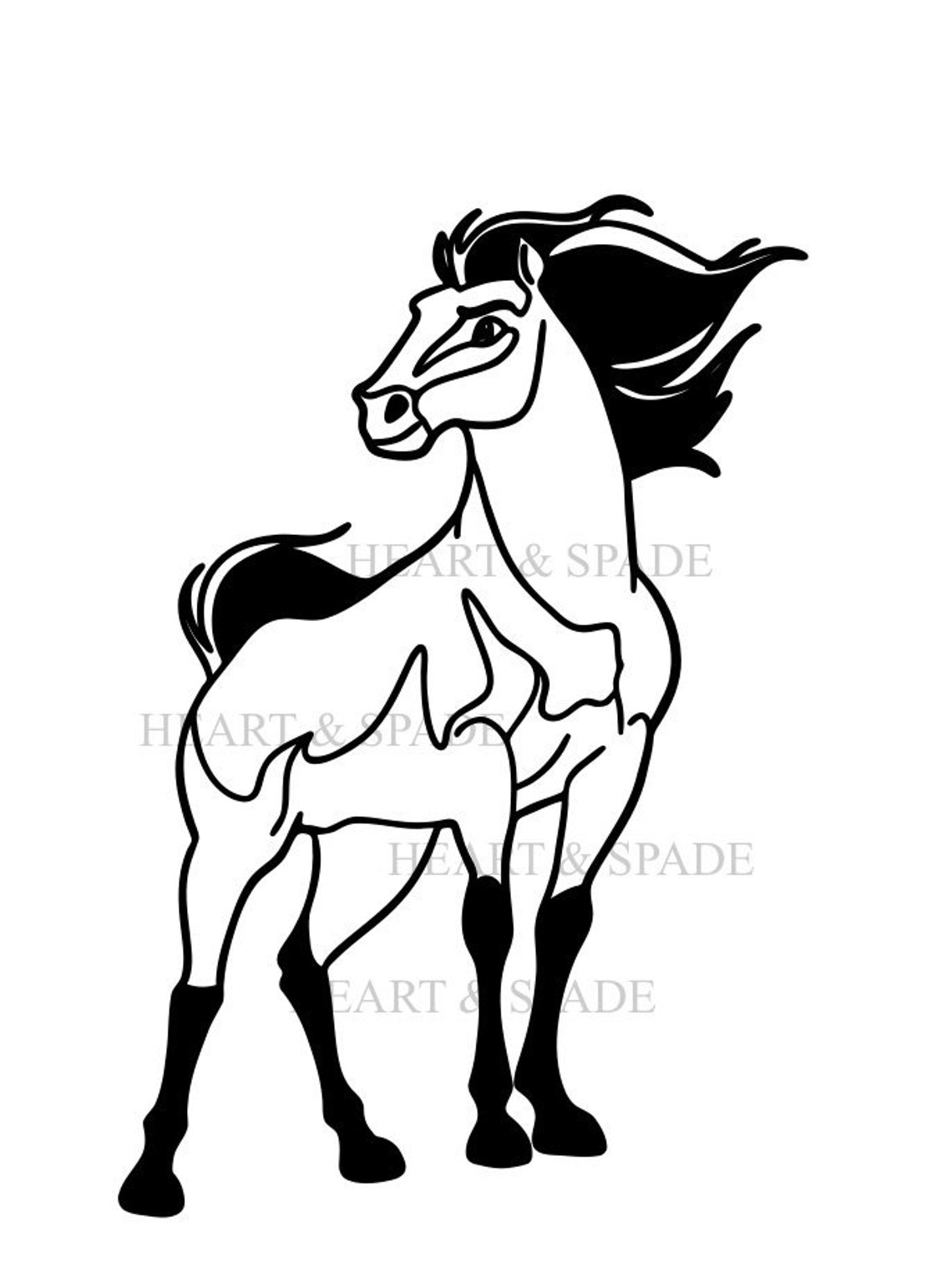 Spirit Horse SVG Design Spirit, Horse Spirit SVG Cut File, Clipart ...