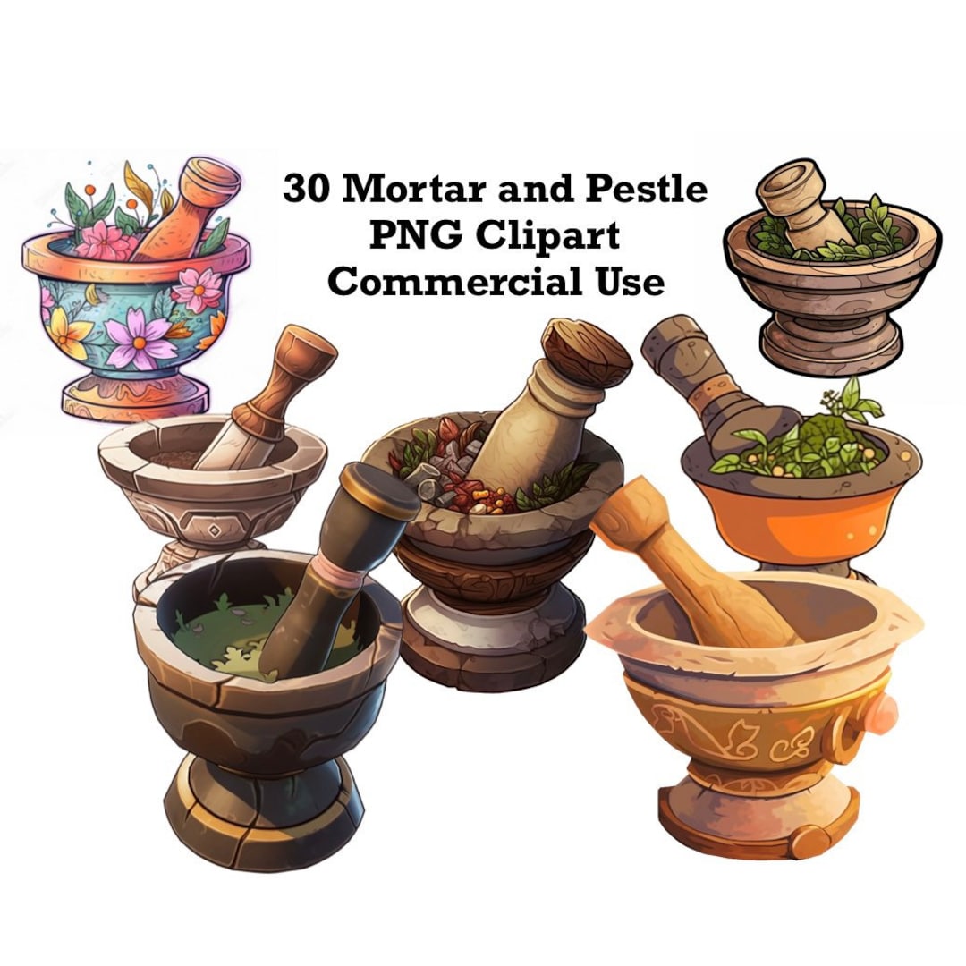 Mortar and Pestle PNG Clipart - Etsy