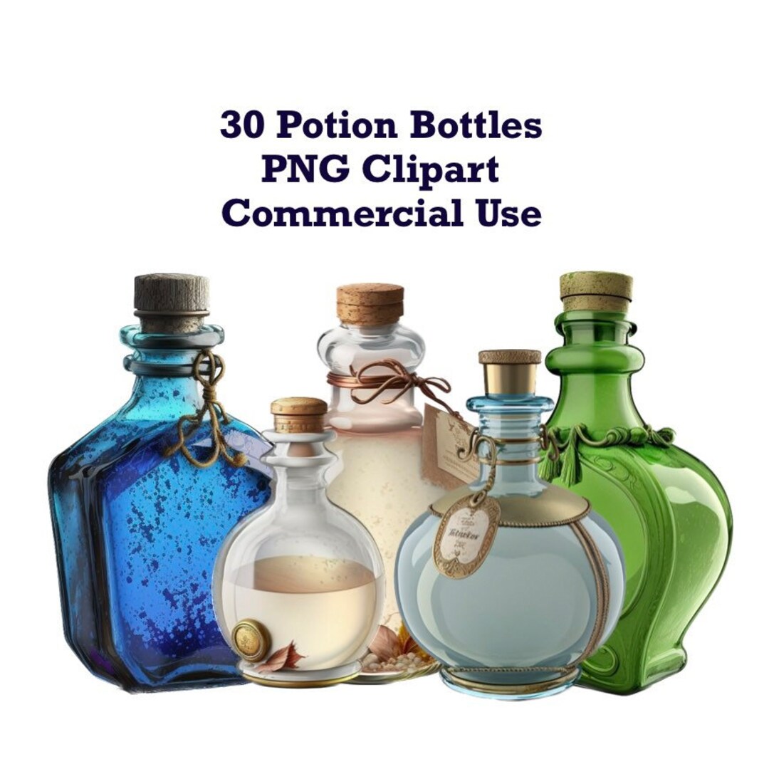 Potion Bottles PNG Clipart - Etsy