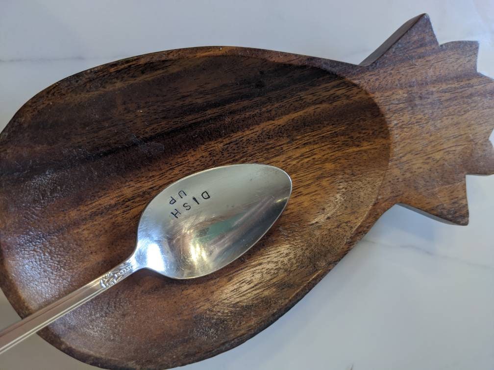 Handstamped Fun Sayings Flatware / 1940's silverware / - Etsy Nederland