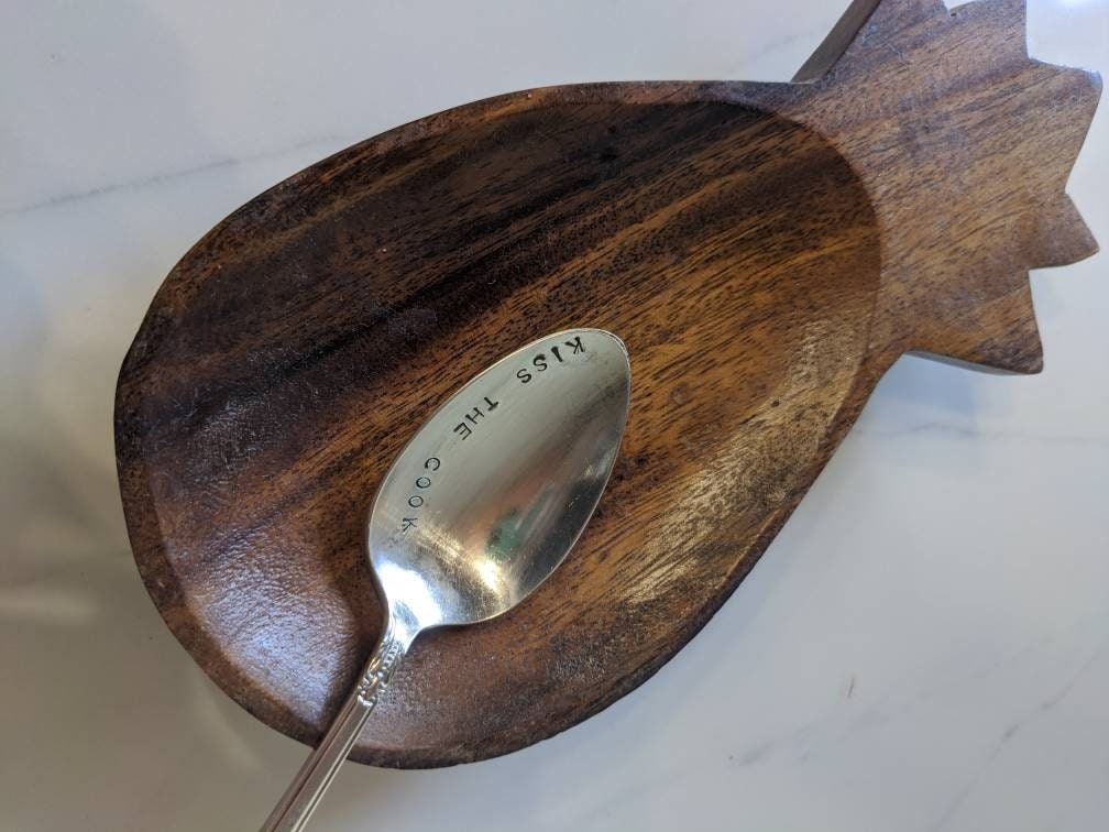 Handstamped Fun Sayings Flatware / 1940's silverware / - Etsy Nederland