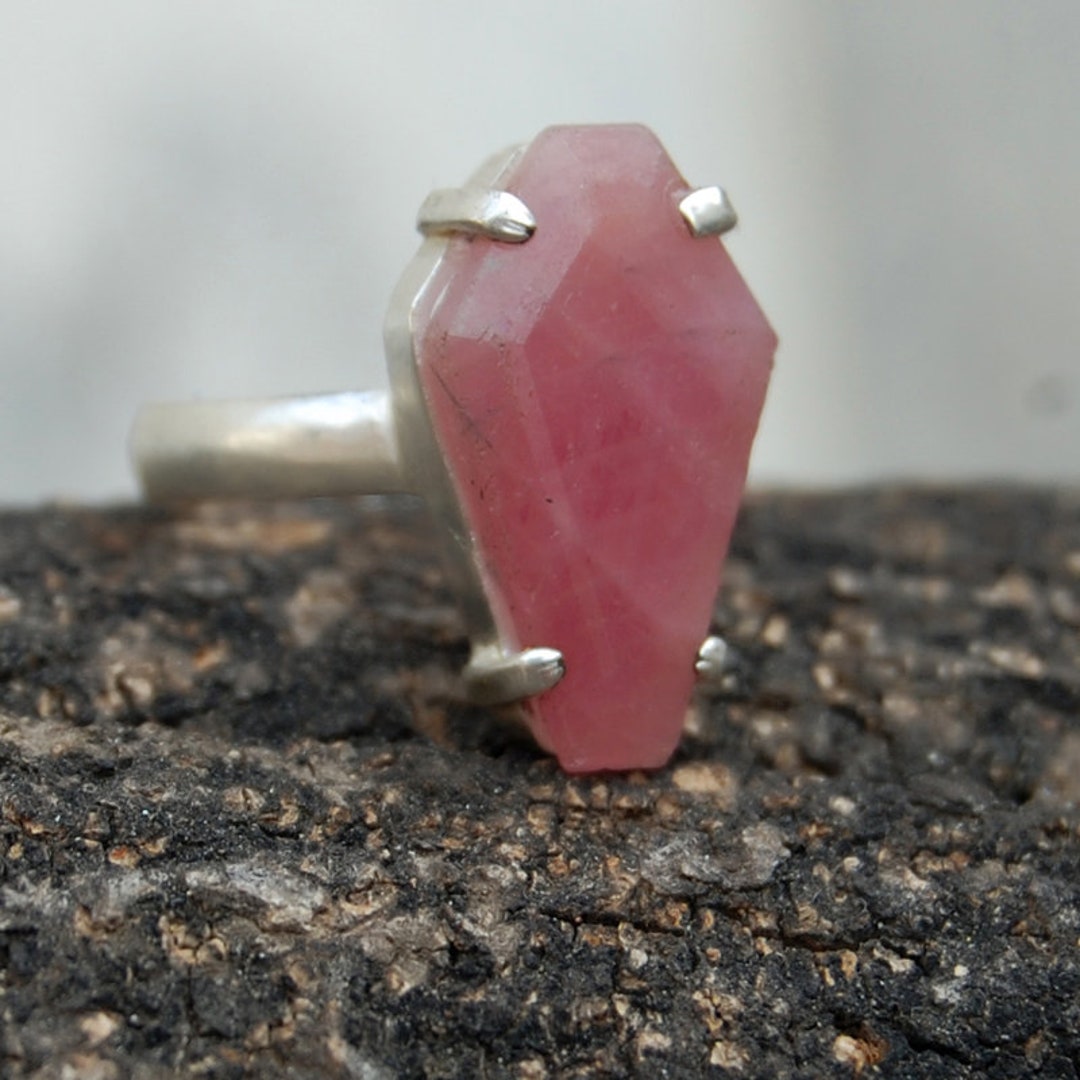 Coffin Faceted Nambulite Gemstone 925 Sterling Silver Ring / - Etsy New ...