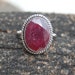 Natural Dark Red Raw Ruby Gemstone 925 Sterling Silver Ring / - Etsy