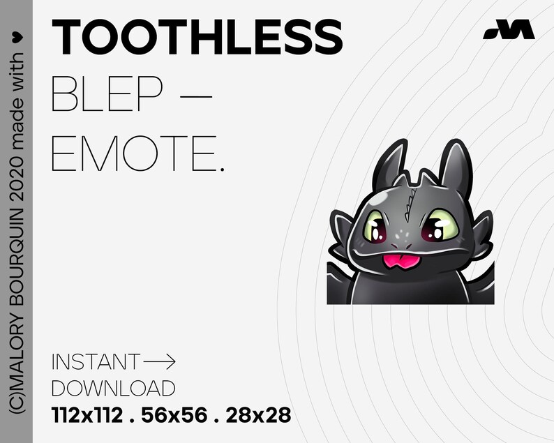 EMOTES TWITCH / Toothless - Etsy