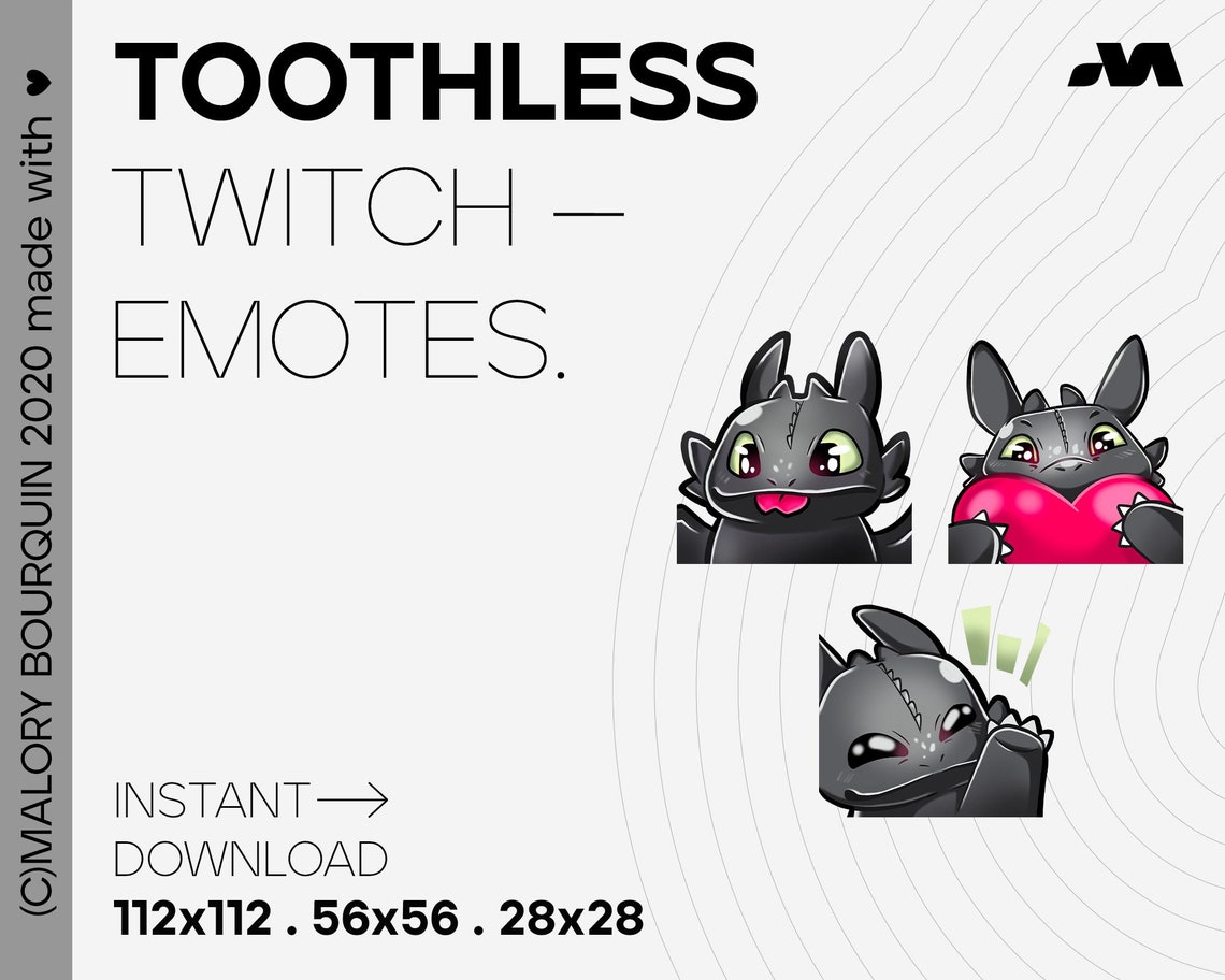 TWITCH EMOTIONS / Toothless - Etsy