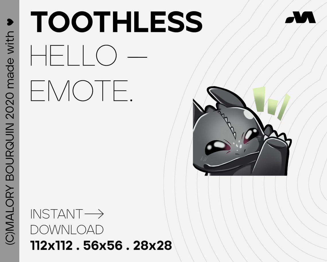EMOTES TWITCH / Toothless - Etsy