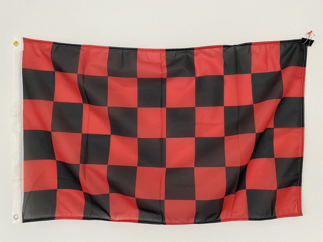 Checkered Red & Black Race Flag 2 X 3 Ft-on Sale - Etsy