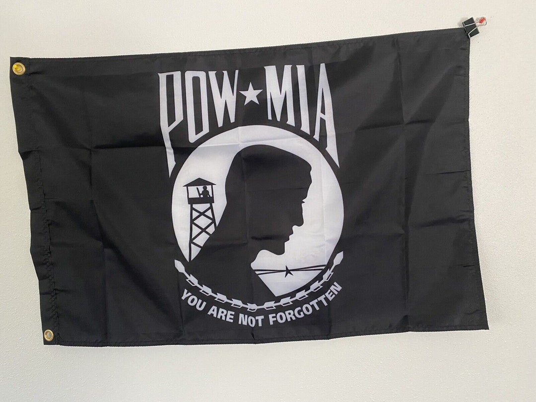 POW MIA Black 3 X 5 Foot , 3' X 5' 100D Polyester Flag You Are Not ...
