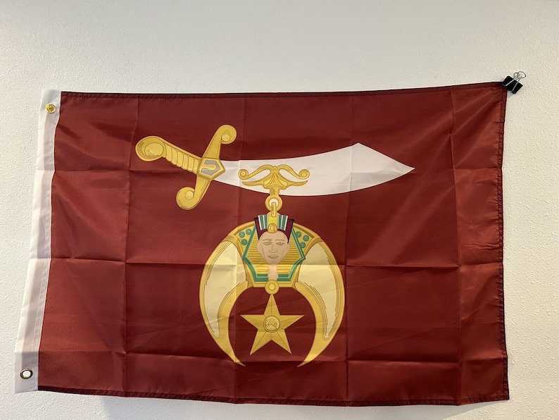 Shriner Flag 2 X 3 Feet Al Kaly Shrine Fez Saber Star Circus King Tut ...
