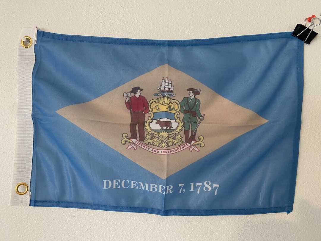 State of Delaware 12 X 18 Super Polyester Flag With 3 Grommets 3 - Etsy