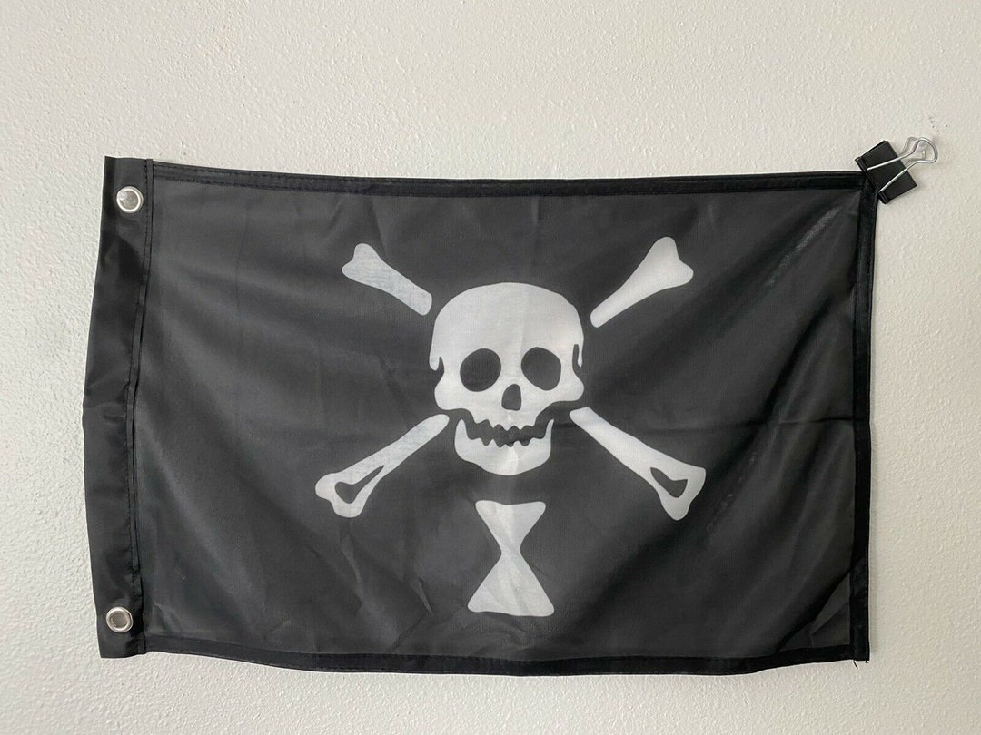 12 X 18 Jolly Roger Pirate Emanuel Wynne Flag 12" X 18" Banner Super ...