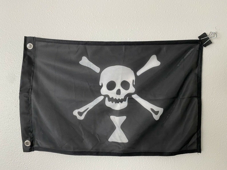 12 X 18 Jolly Roger Pirate Emanuel Wynne Flag 12" X 18" Banner Super ...