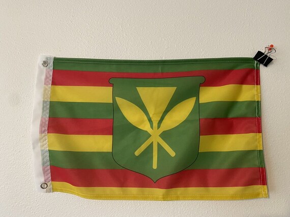 Kanaka Maoli Flag 12 X 18 Native Hawaiian True | Etsy