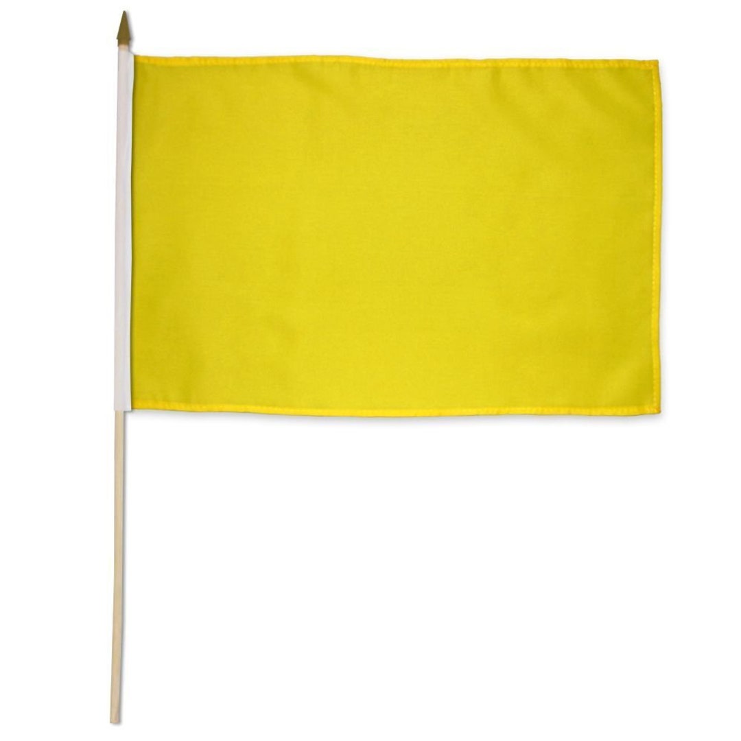 12x18 Inches 12 X18 Yellow Stick Flag Wood Staff - Etsy
