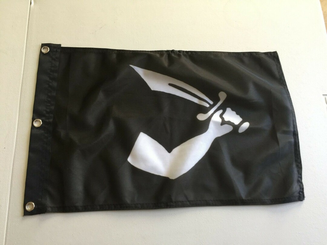 Thomas Tew Pirate Polyester 12" X 18" Flag Sword Cutlass Banner Pennant ...
