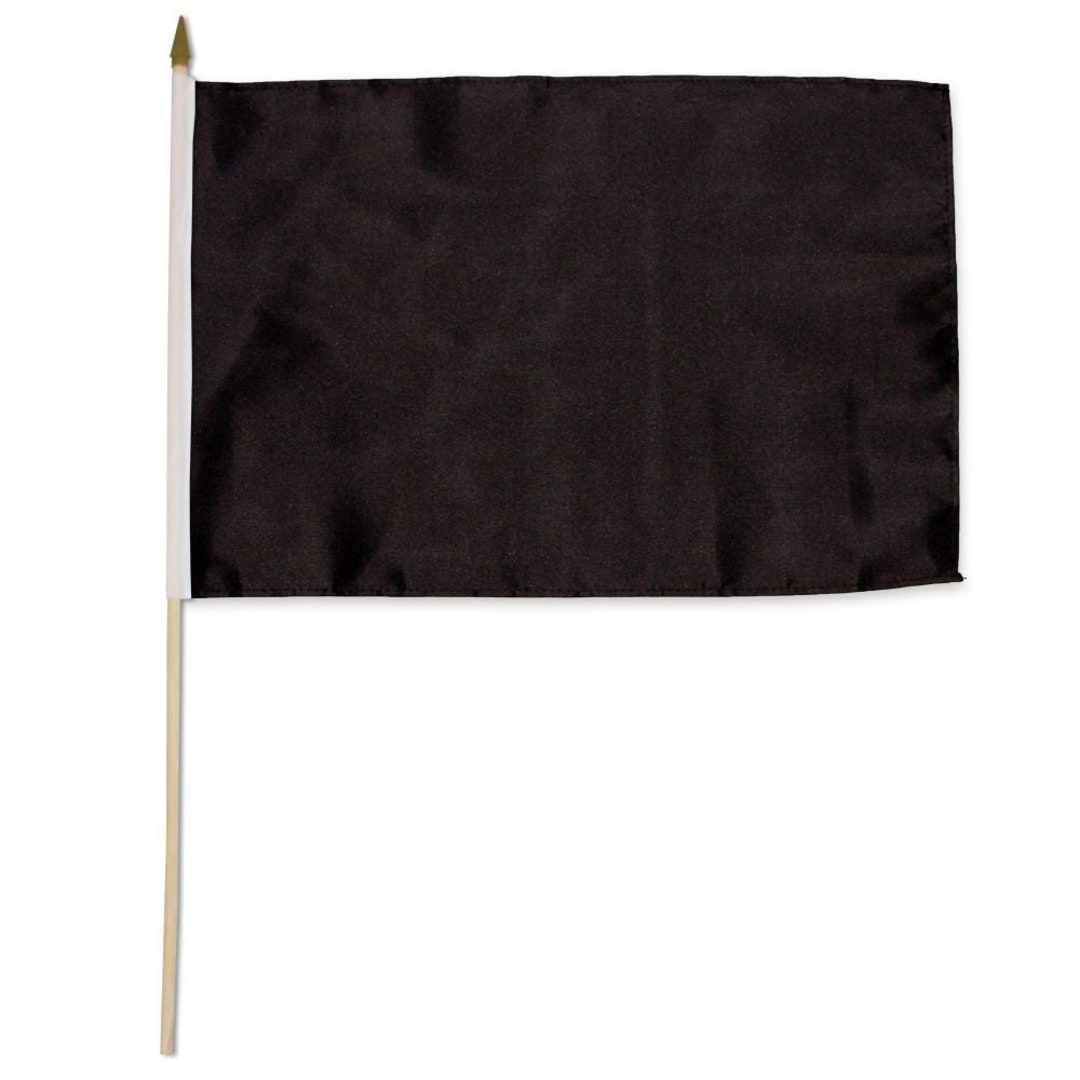 12x18 Inches 12 X18 Black Stick Flag Wood Staff - Etsy