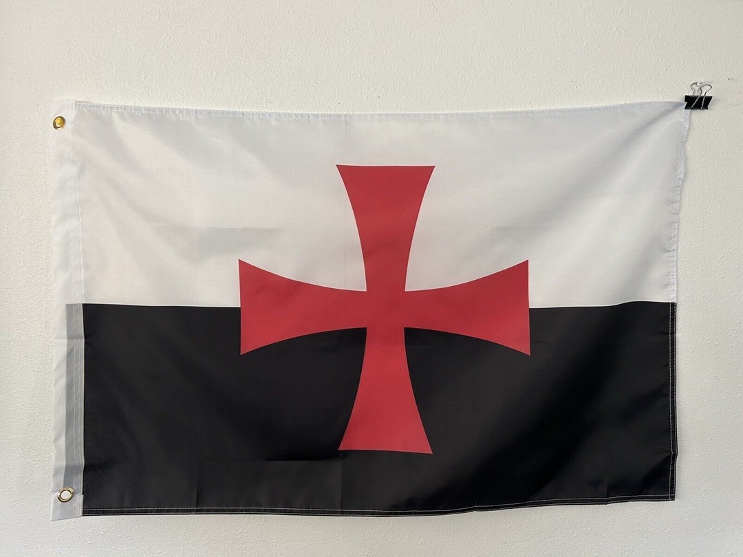 2 X 3 Foot, 2' X 3' Templar Knights Battle Grommets Flag Boat Car ...