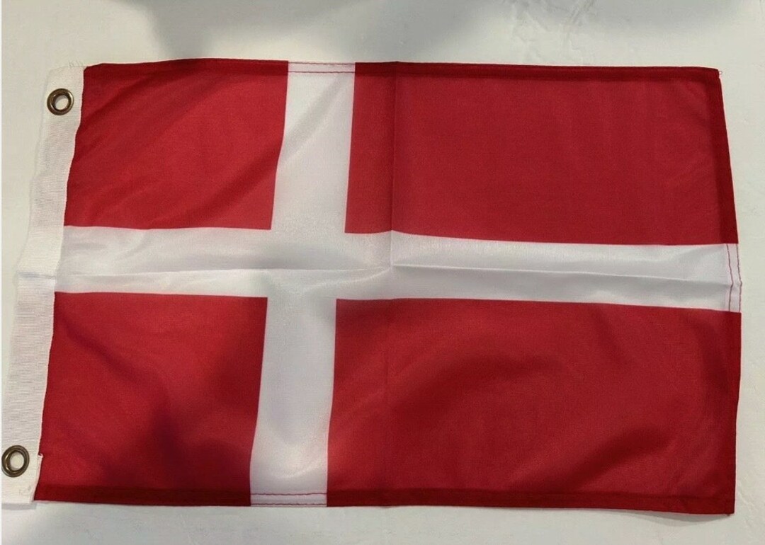 12x18 Denmark Flag 12'x18' Boat Car Flag Grommets Super Polyester-on ...